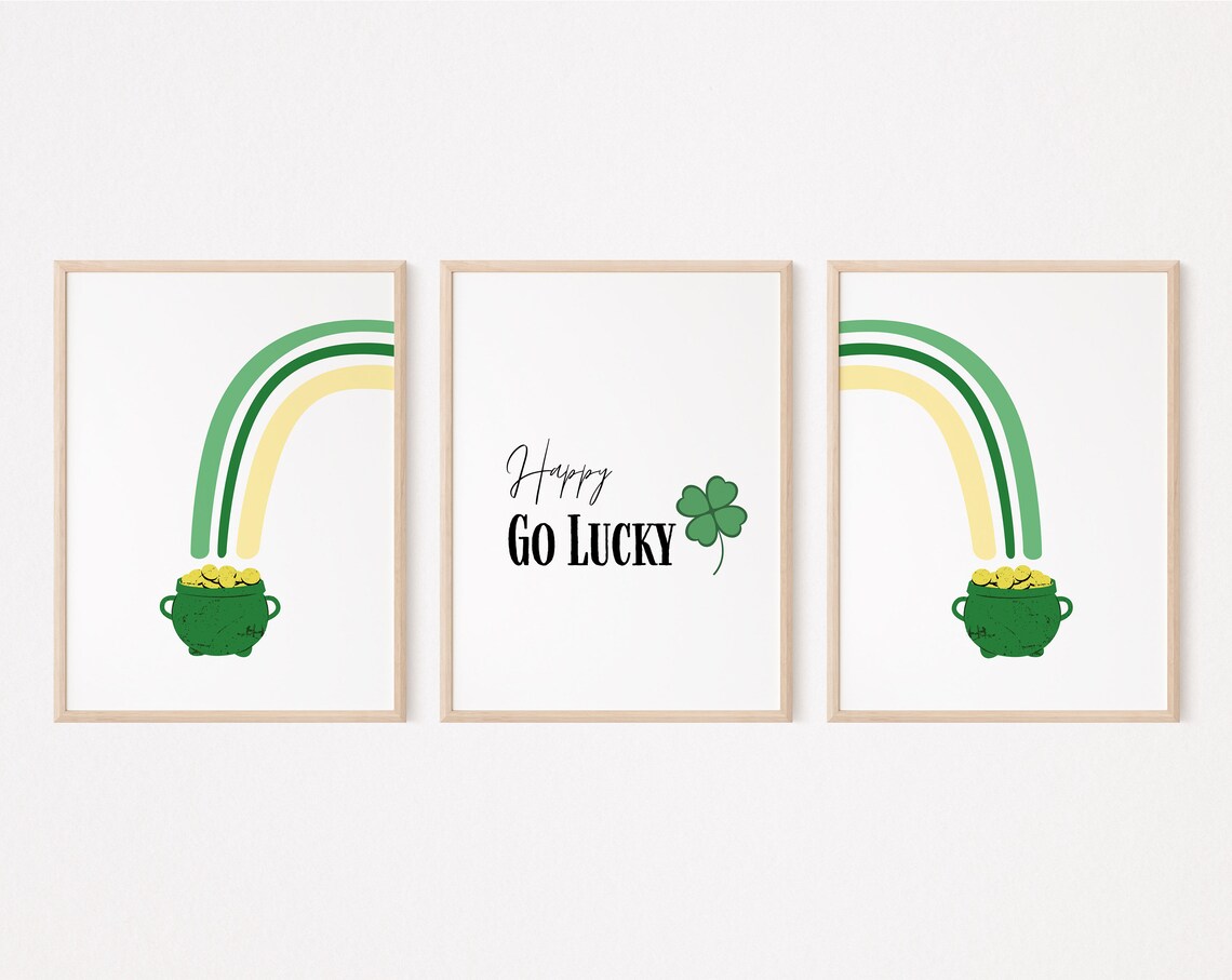 St Patricks Day Printable Wall Decor 3 Image Set, St. Patricks Day ...