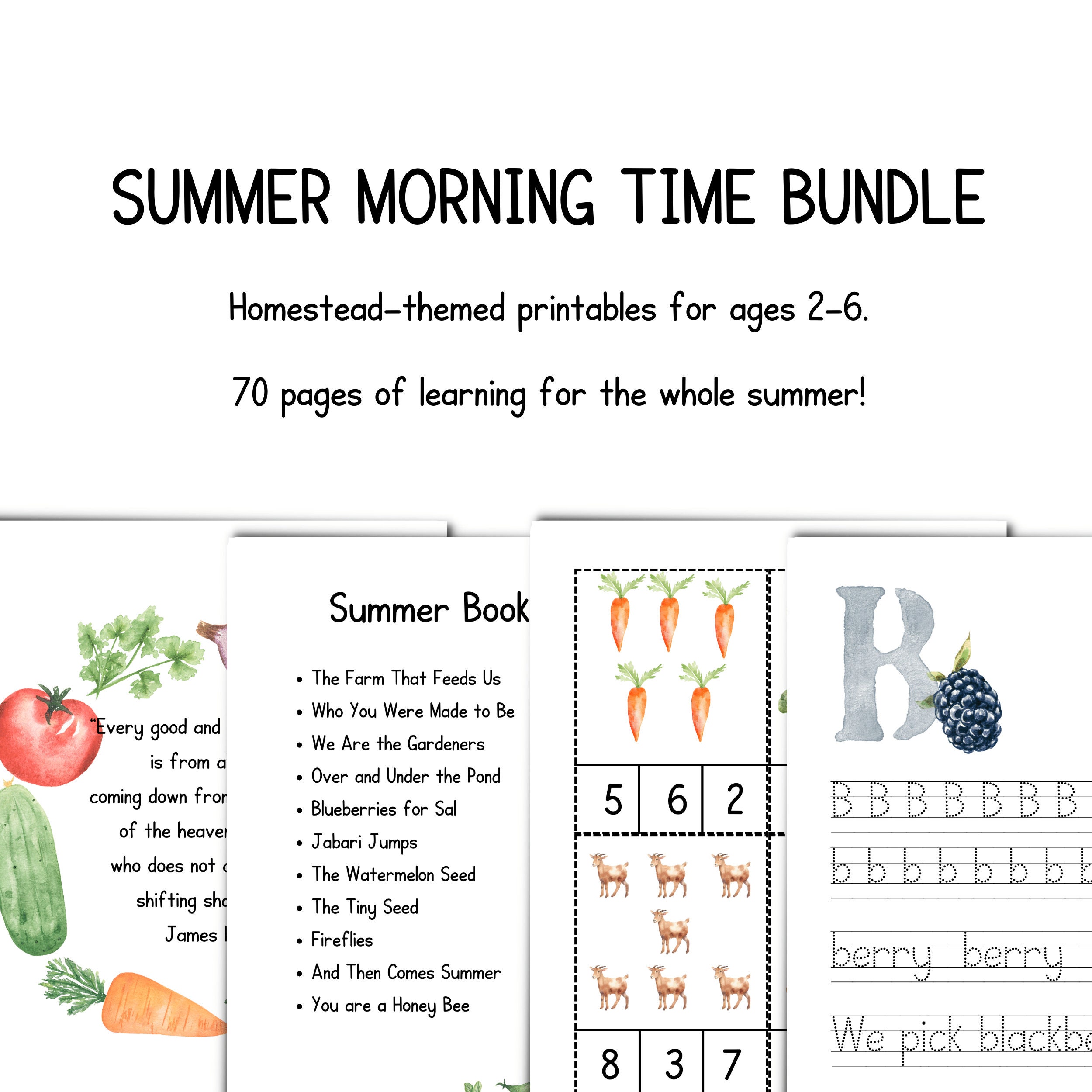 Summer Homestead Morning Basket Bundle - Etsy