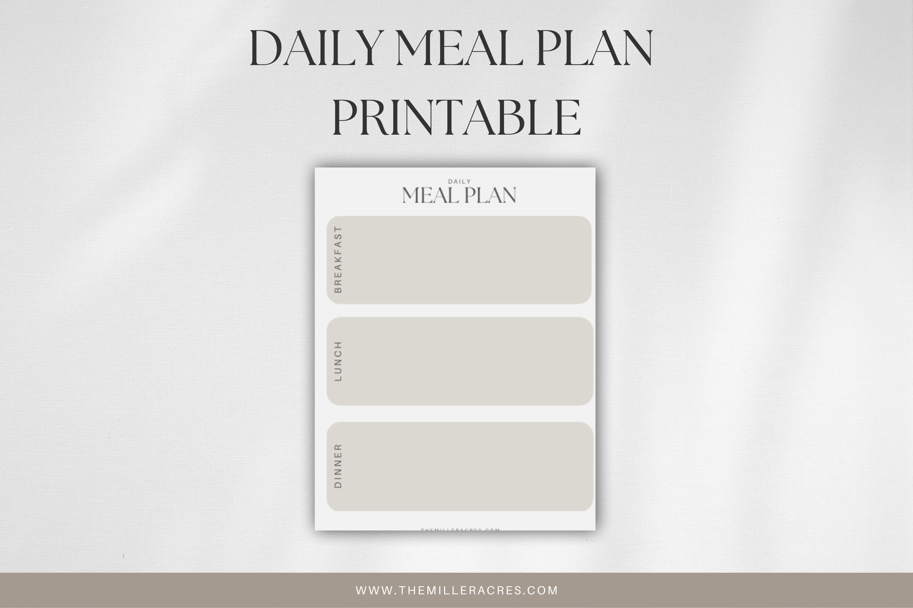 Daily Meal Plan Printable - Etsy