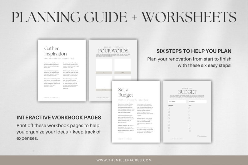 Home Renovation Printable Planner - Etsy