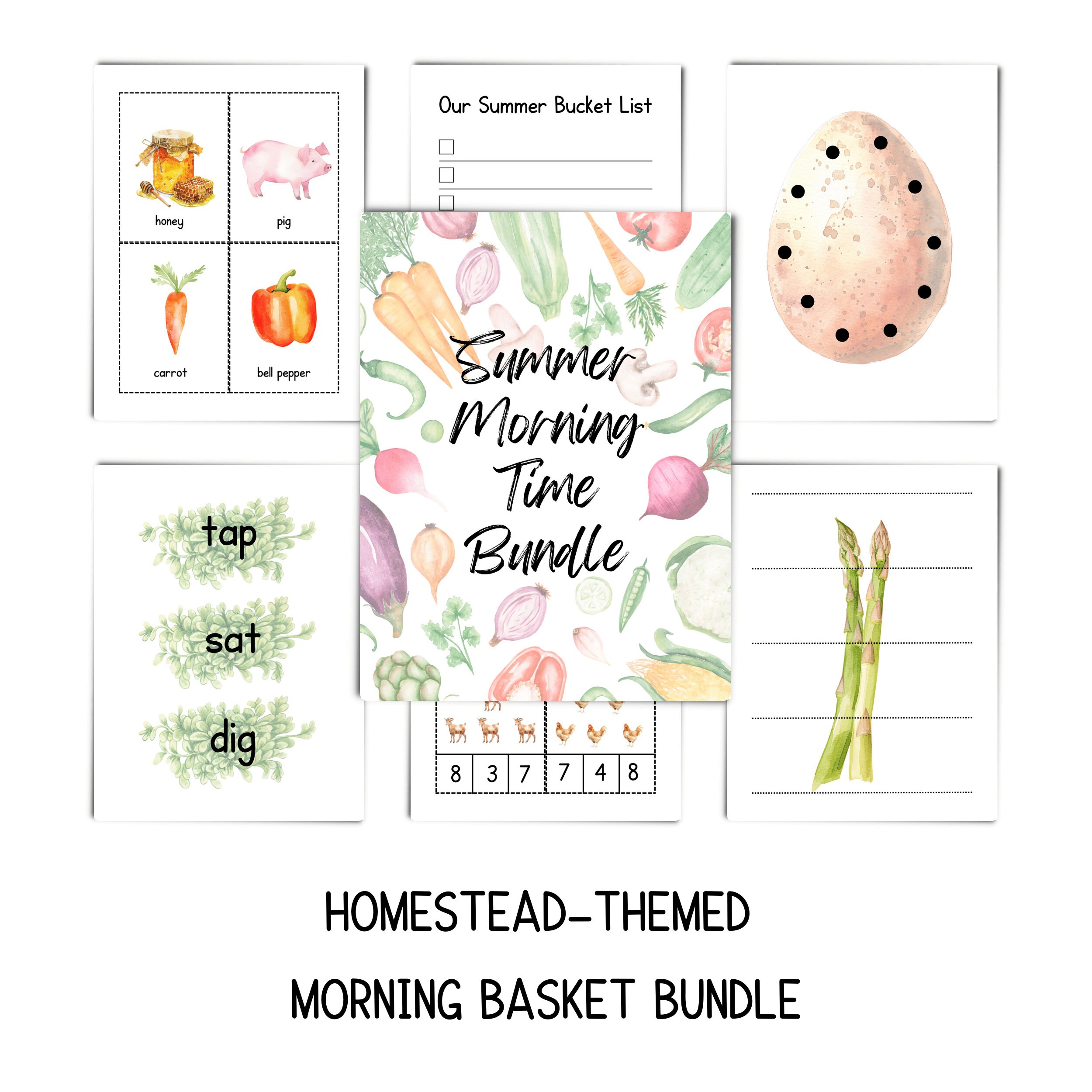 Summer Homestead Morning Basket Bundle - Etsy