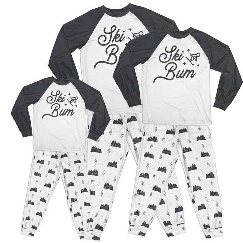 Ski Pajamas, Matching Pajama Set, Unisex Pajama Set, Polyester Pajamas ...