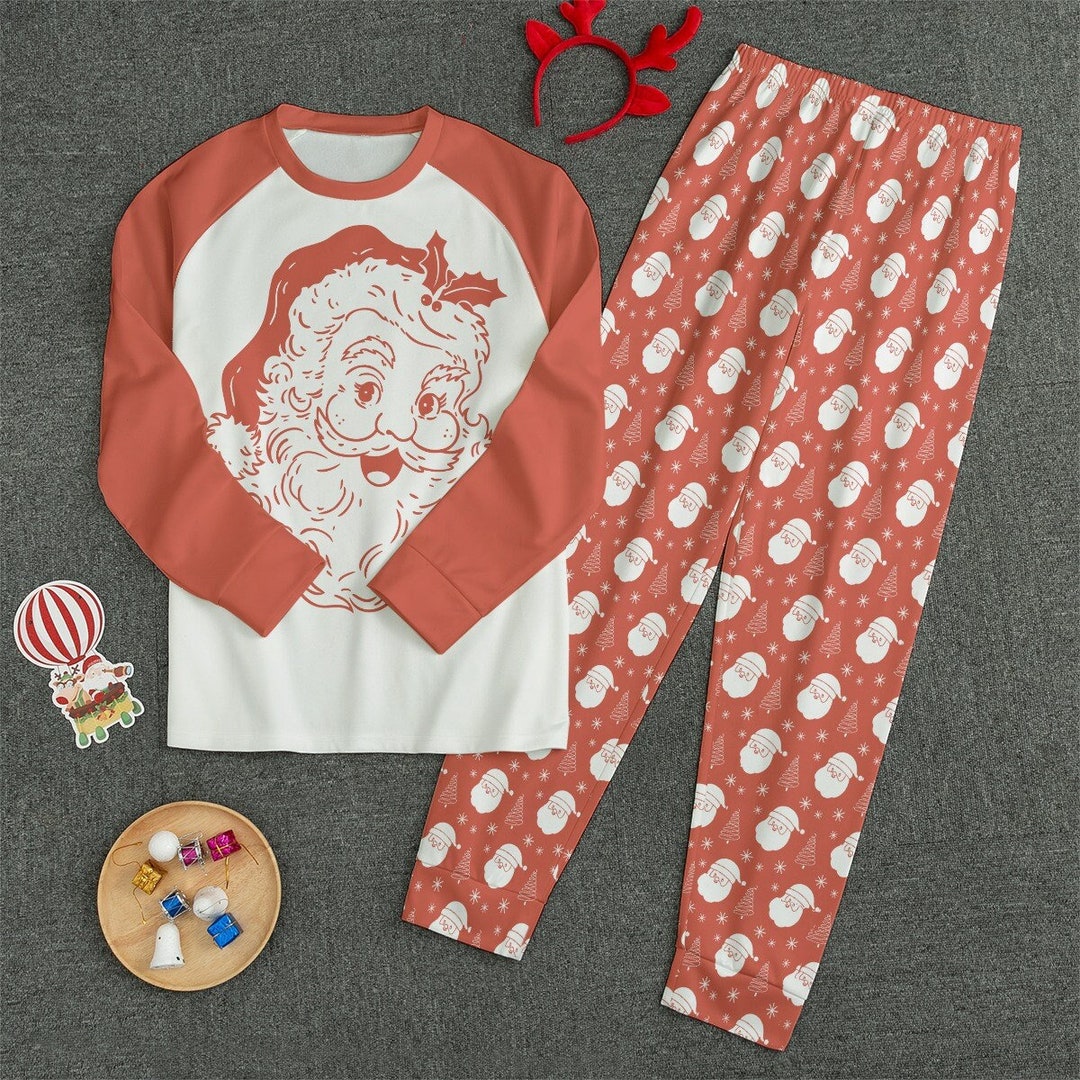 Matching Family Christmas Pajamas, Vintage Santa Christmas Pajamas ...