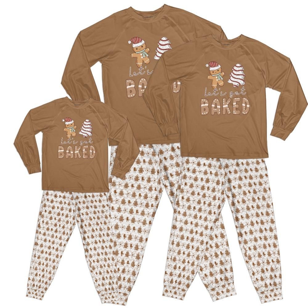 Gingerbread Matching Family Christmas Pajamas, Christmas Tree Cake ...