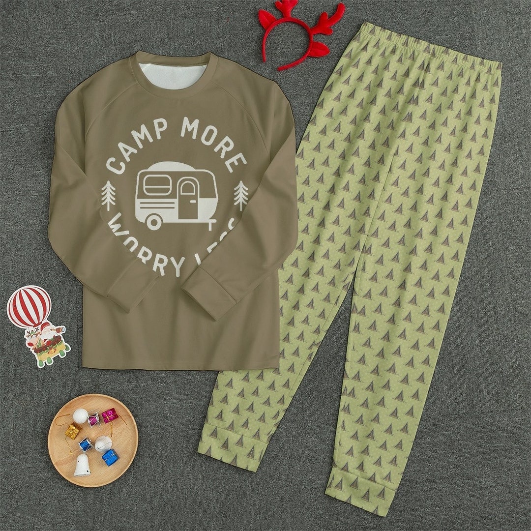 Camping Pajamas, Matching Pajama Set, Unisex Pajama Set, Polyester ...
