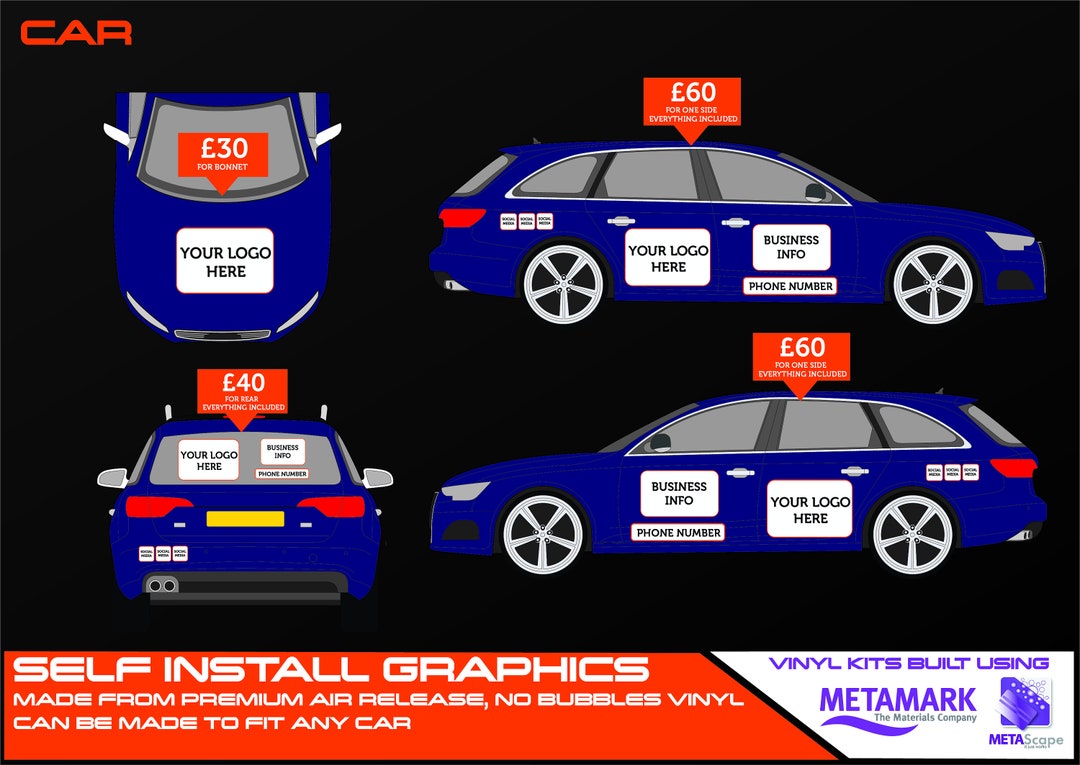 Self Install DIY Car Graphics Kit - Etsy