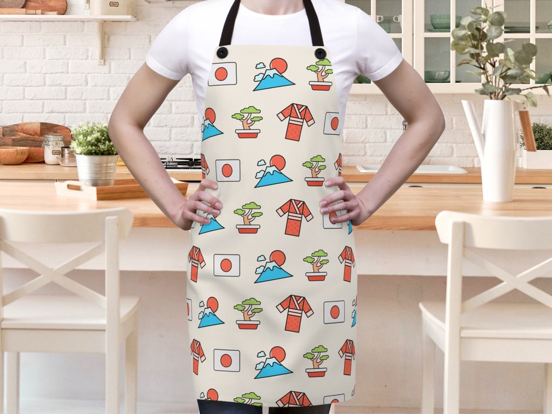 Japanese Apron, Japanese Print Apron, Japanese Style Apron, Japan ...