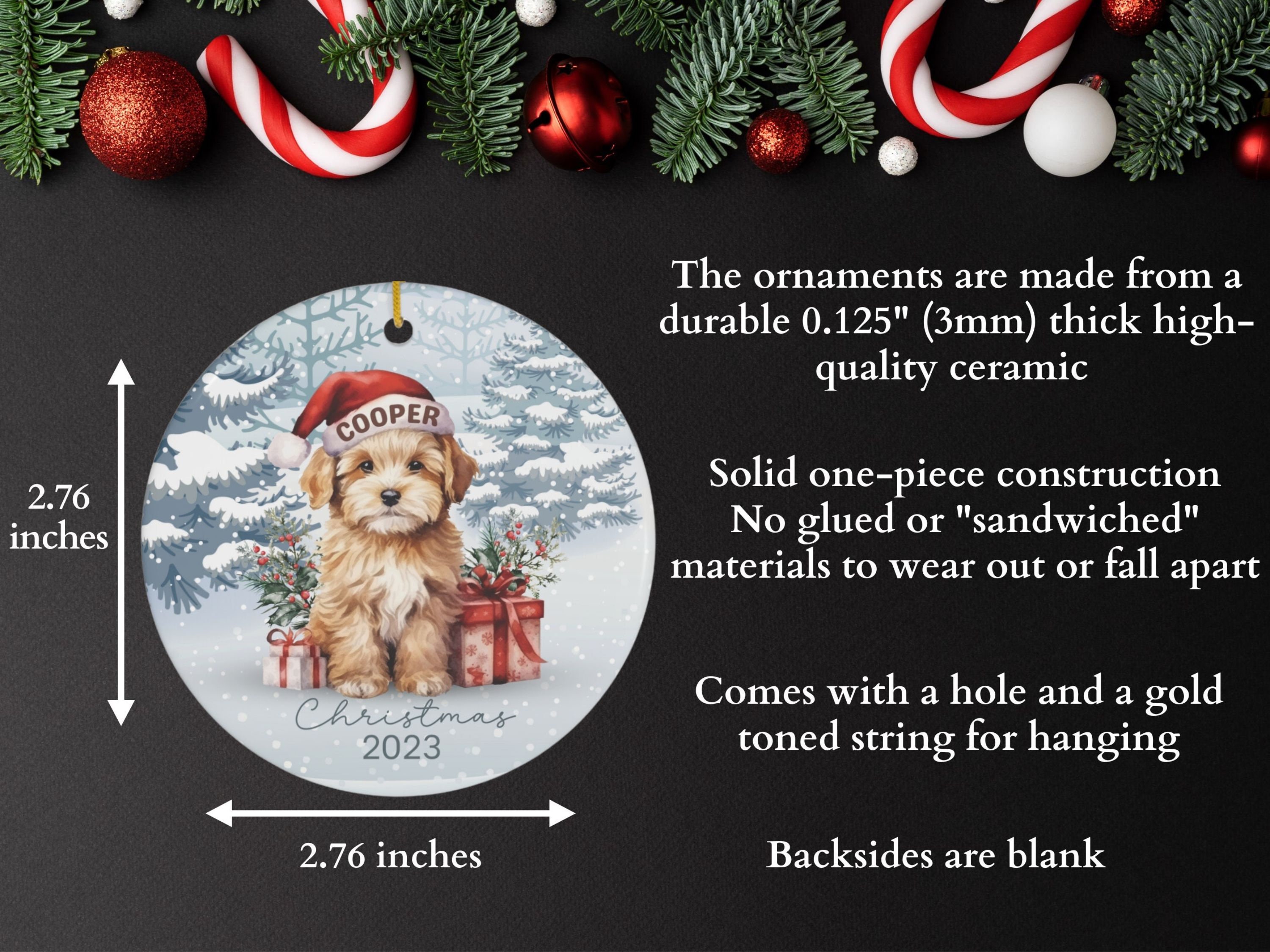 Maltipoo Christmas Ornament-maltipoo Ornament-custom Dog Ornament ...