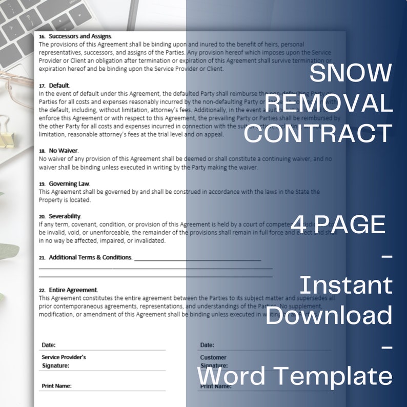 Snow Removal, Snow Removal Estimate, Snow, Snow Removal Template, Snow ...