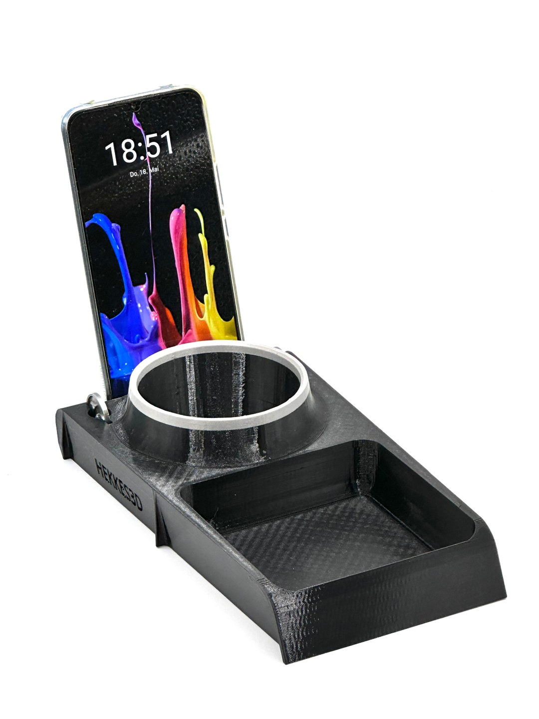 Mercedes W126 C126 - Cupholder Black - Cup Holder With Storage Box and ...