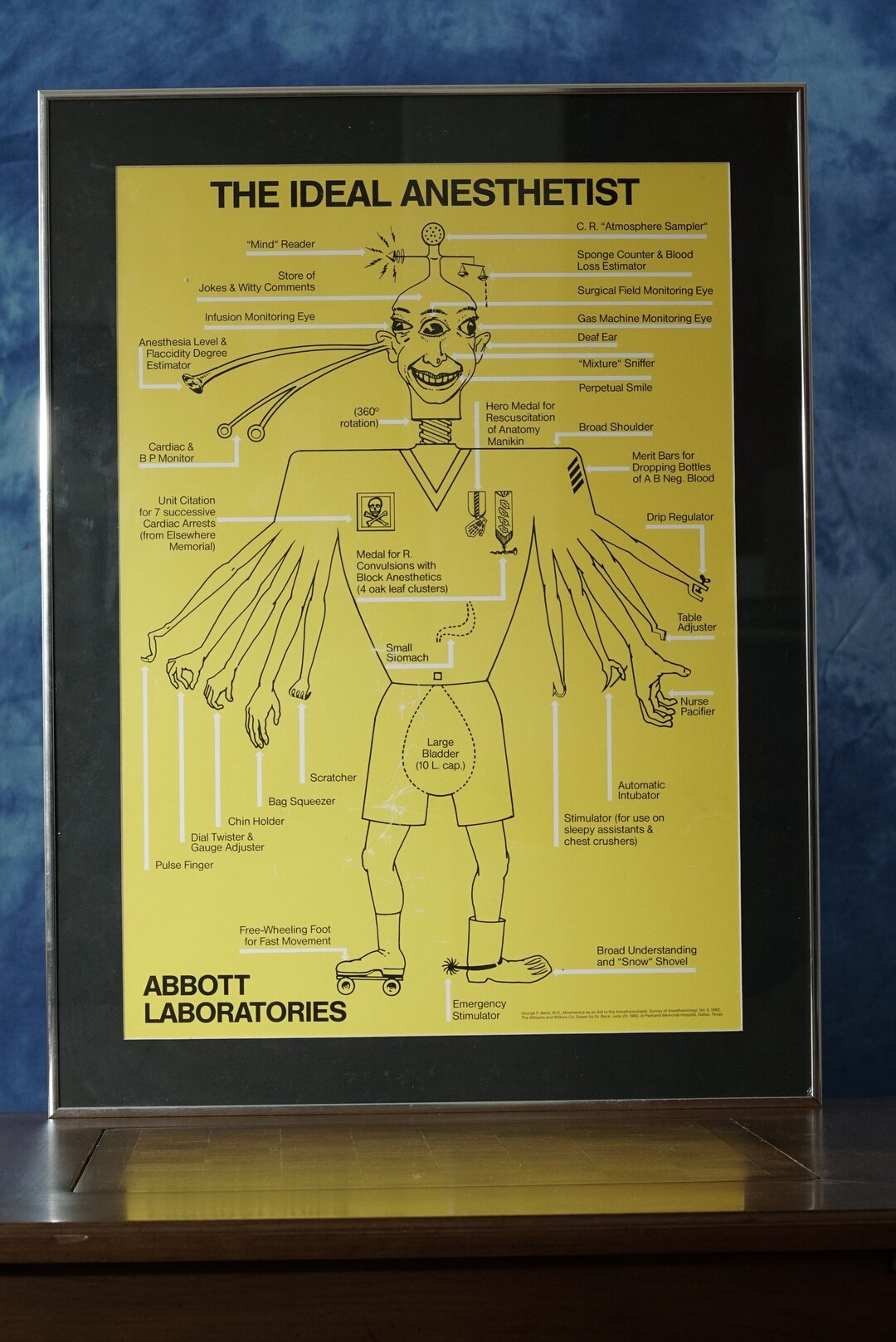 The Ideal Anesthetist Abbot Laboratories Framed Medical Poster 1962 - Etsy