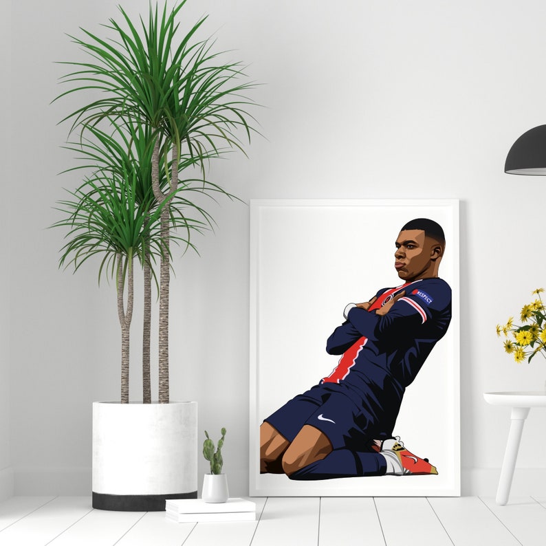 Mbappe Digital Art Mbappe Poster Wall Art Printable PSG - Etsy
