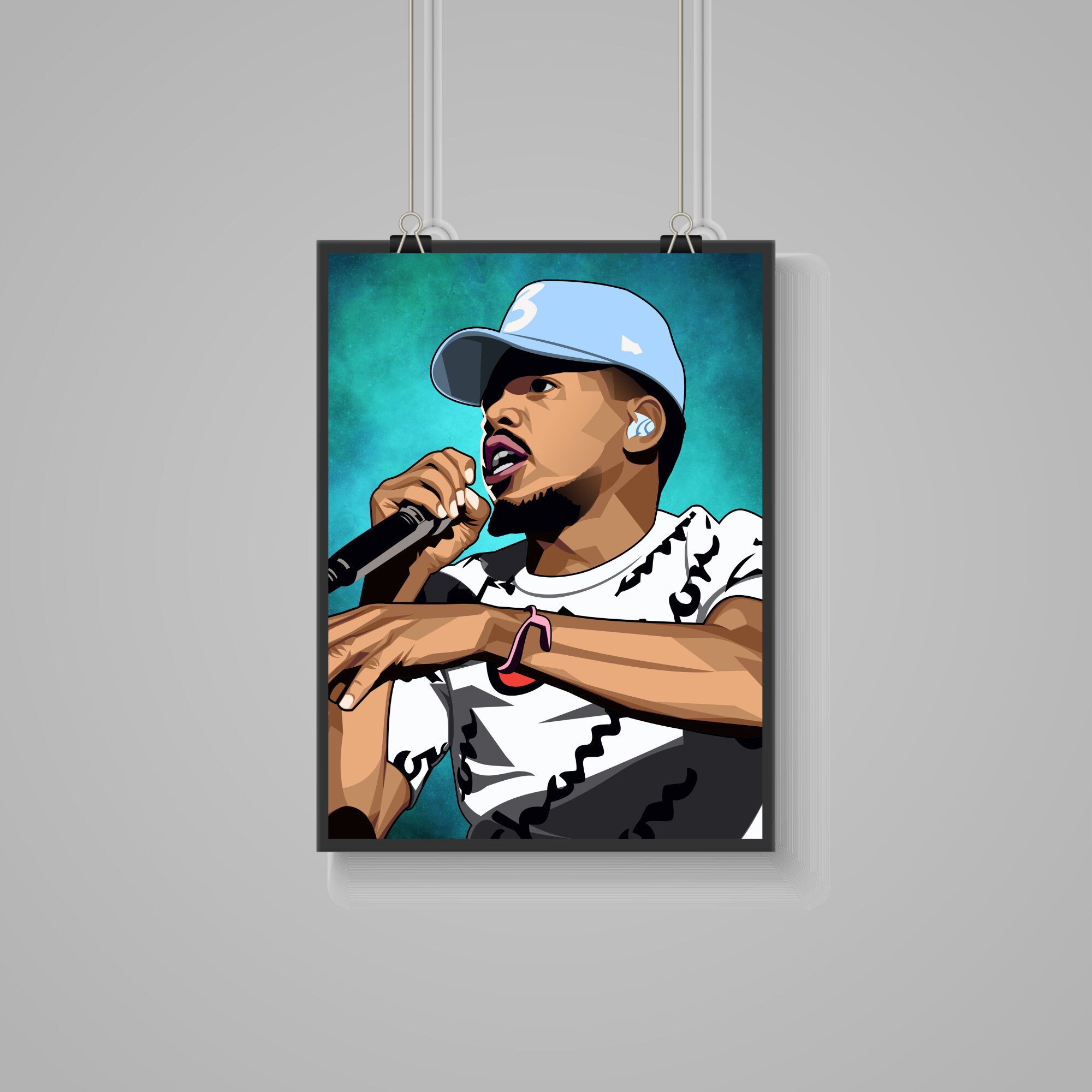 Chance the Rapper Digital Art Minimalist Handmade Art Chance the Rapper ...