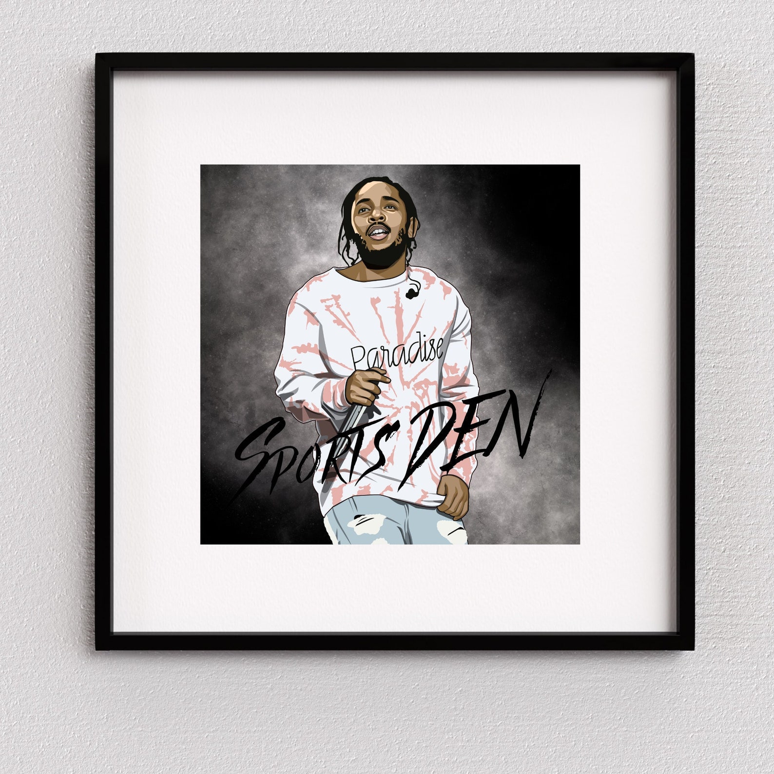 Kendrick Lamar Poster Kendrick Lamar Minimal Hip Hop Illustration ...