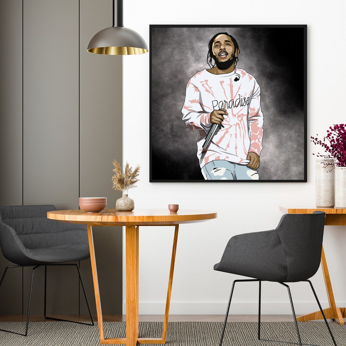Kendrick Lamar Poster Kendrick Lamar Minimal Hip Hop Illustration ...