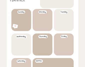 Aesthetic Daily Planner, Digital Download, Daily Planner, Printable ...