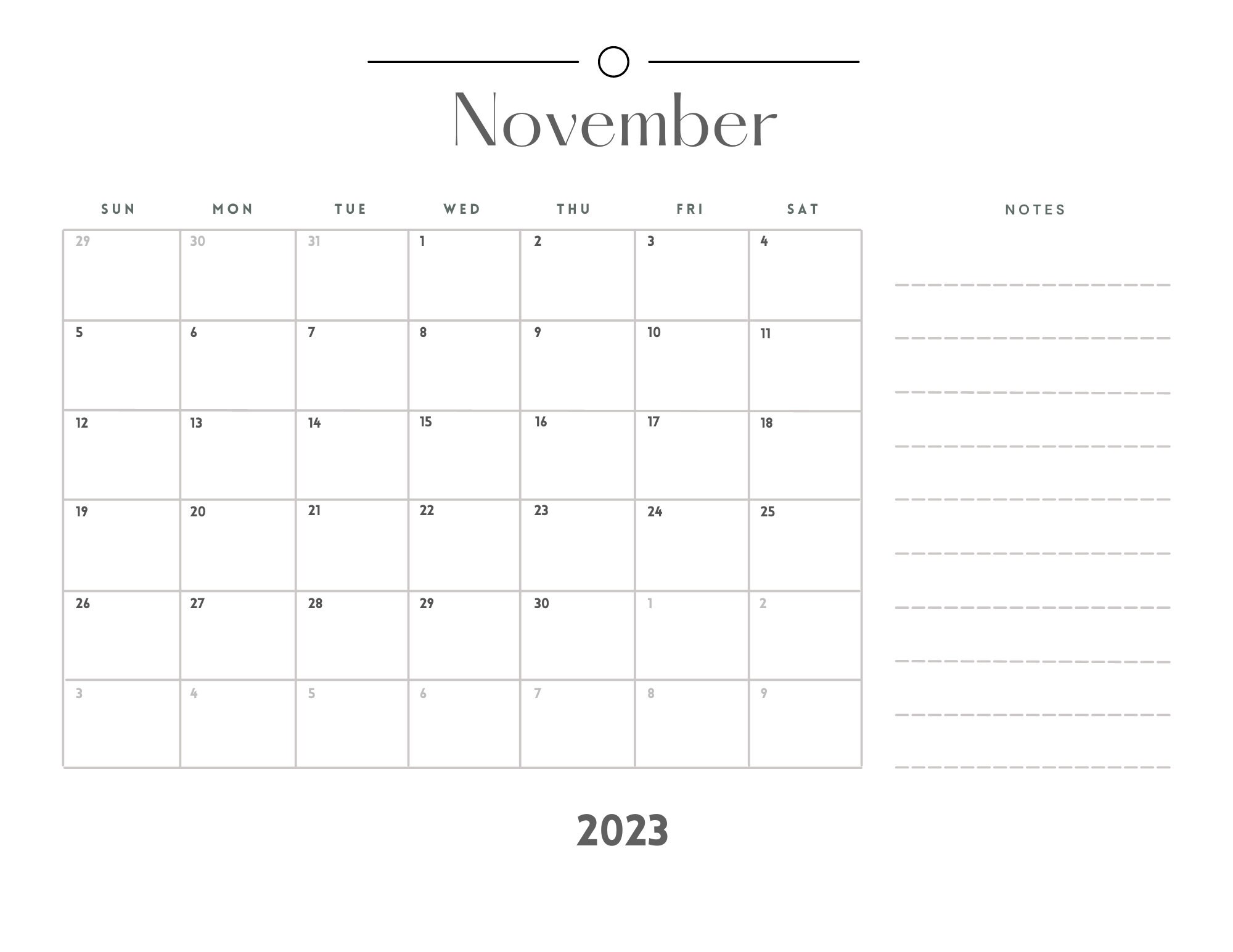 2023 Digital Monthly Calendar, Printable 12 Pages - Etsy
