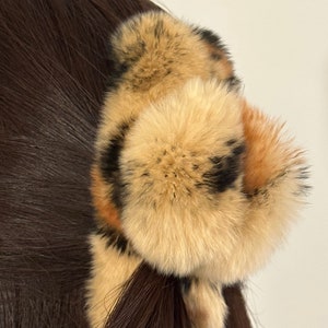 Faux Fur Hair Clip - 6 Colors - Etsy