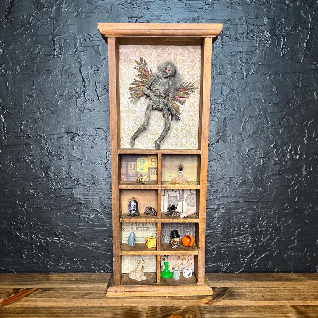Curiosity Shadow Box, Fairy, Miniature Figurines, Display Shelf ...