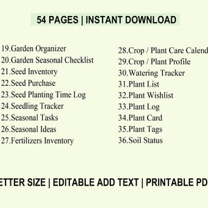 Printable Garden Planner Bundle,seed Inventory, Plant Profile, Plant ...