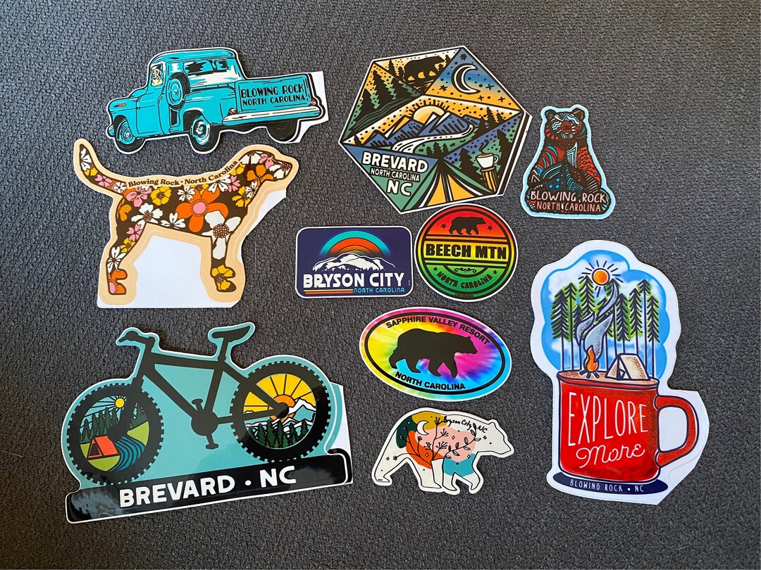 North Carolina Stickers/ Decals (10) - Etsy