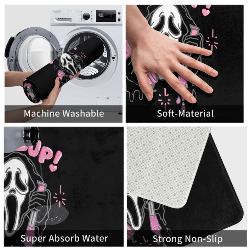 Wazzup Ghostface Bathmat/cute Cool Home Decor - Etsy