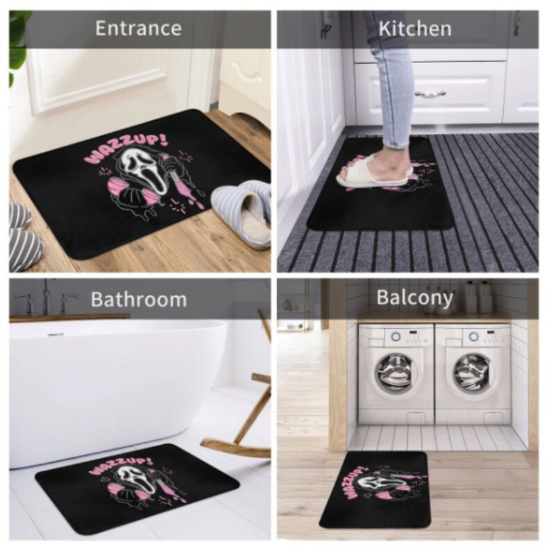 Wazzup Ghostface Bathmat/cute Cool Home Decor - Etsy