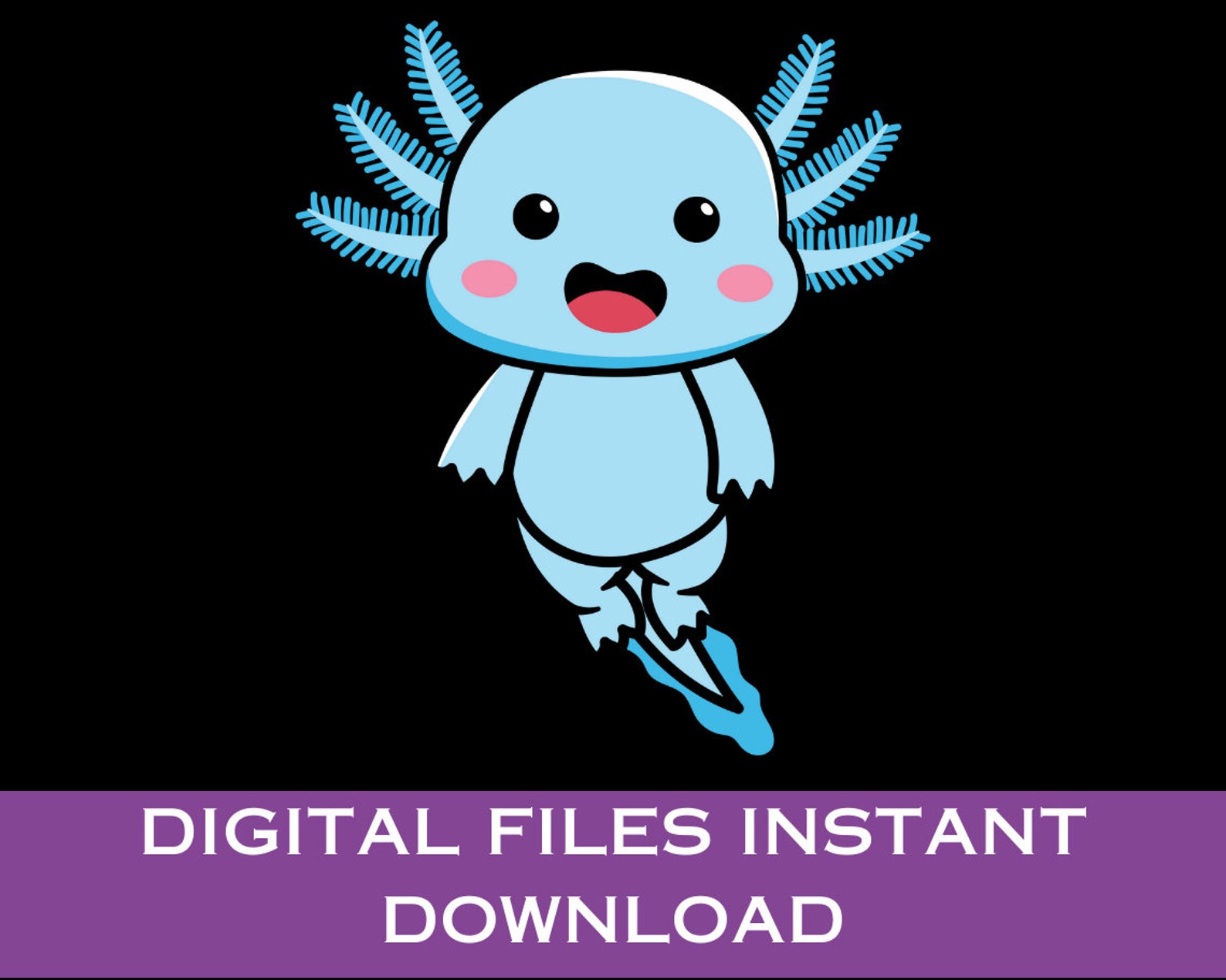 Cute Blue Axolotl Svg, Axolotl Png, Baby Axolotl, Axolotl Svg, Axolotl ...