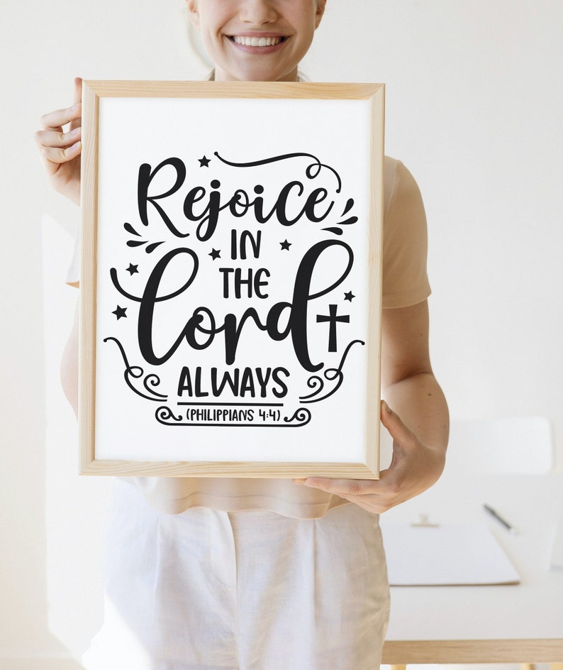 Rejoice in the Lord Svg, Rejoice Svg, Christian Quotes Svg, Bible Verse ...