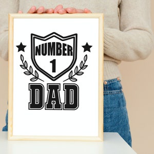 Number 1 Dad Svg Png, Happy Father's Day Svg, Dad Svg, 1 Dad Word Svg ...