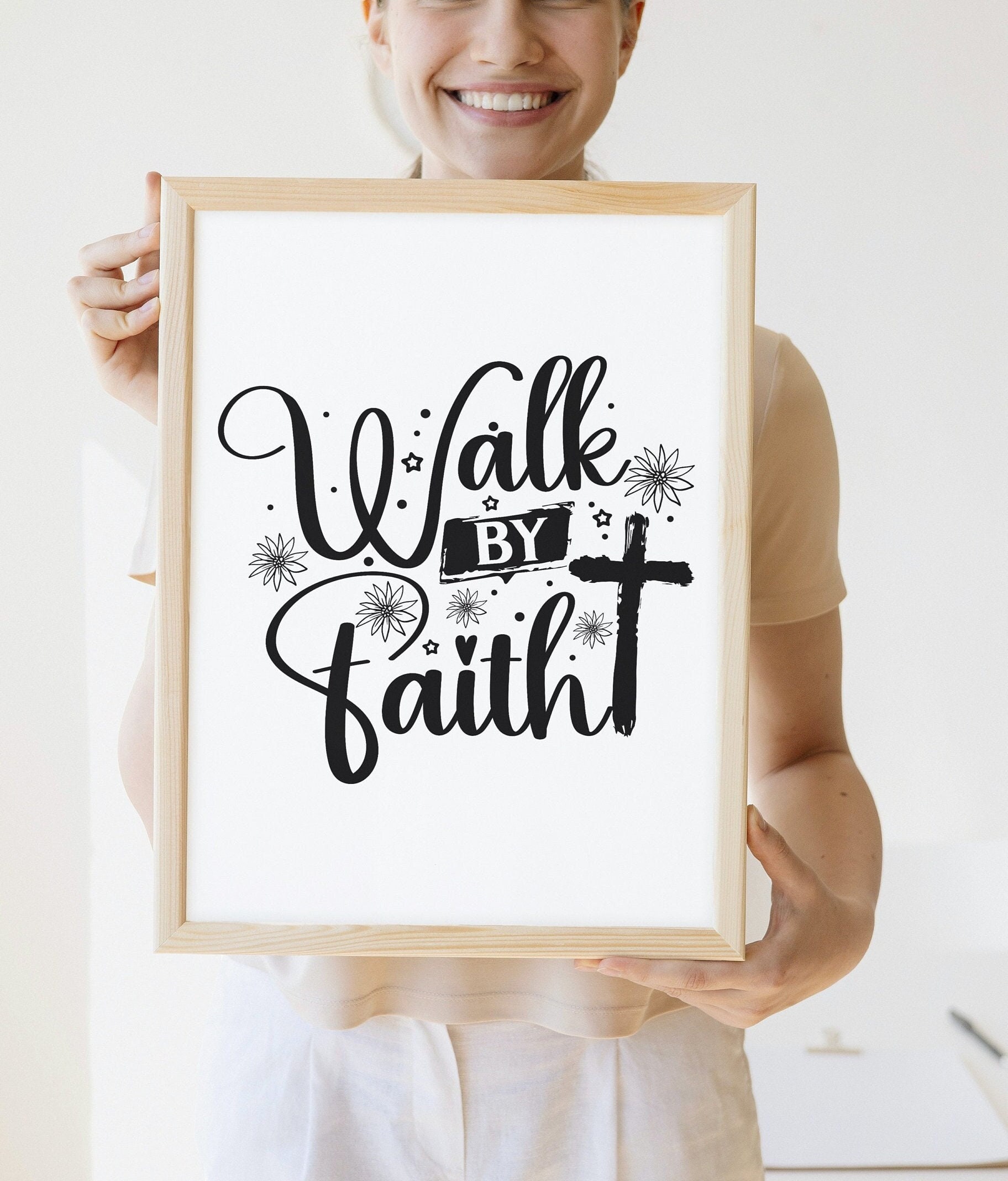 Walk by Faith Svg, Christian Quotes Svg, Scripture Svg, Faith Svg ...