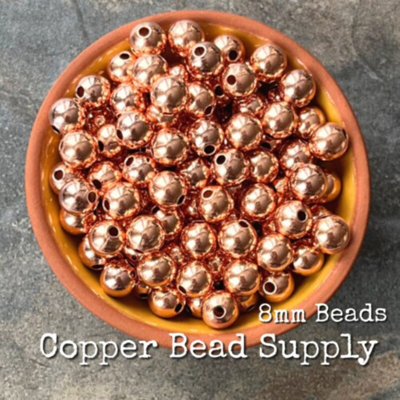 Copper Bead Necklace - Etsy