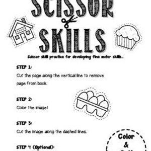 Printable Scissor Skills Cutting Activities, Cutting Skills for Kids ...