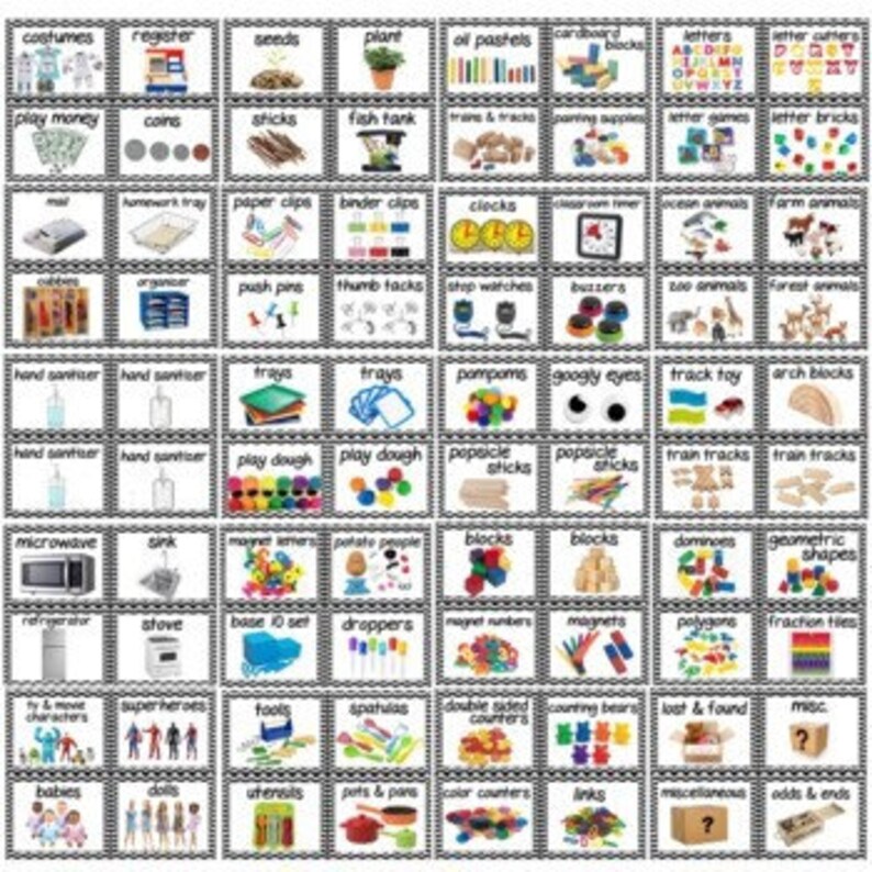 Classroom Labels - Real Photos Signs for Classroom, Classroom Decor ...