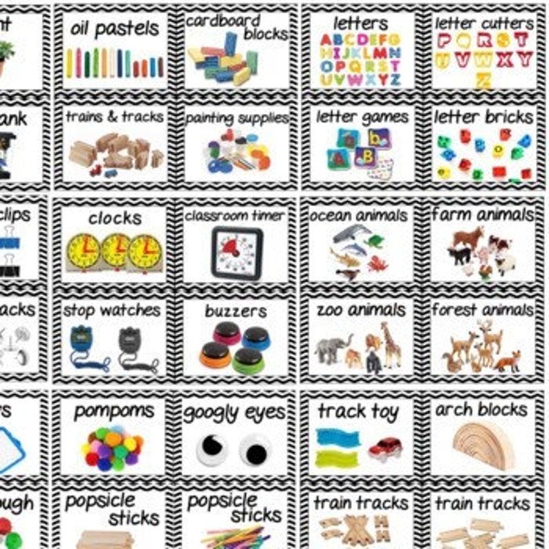 Classroom Labels - Real Photos Signs for Classroom, Classroom Decor ...