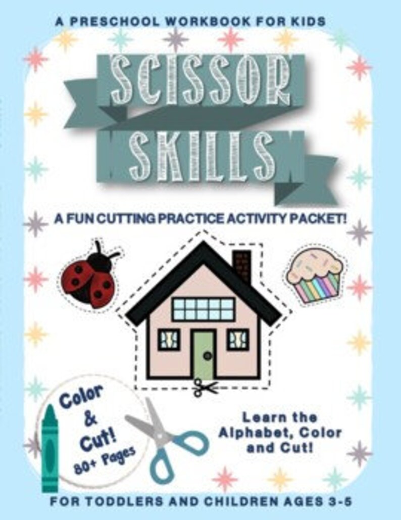 Printable Scissor Skills Cutting Activities, Cutting Skills for Kids ...