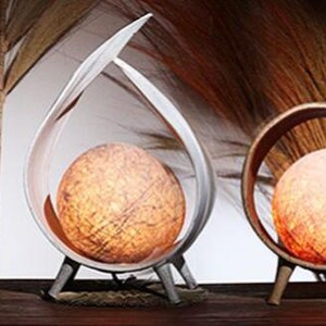 Natural Coconut Lamp, Natural Wrap Over, Hand Made Lamp, Unusual Lamp ...