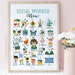 Social Worker Gift Custom Alphabet Print School Social Work Gift for ...