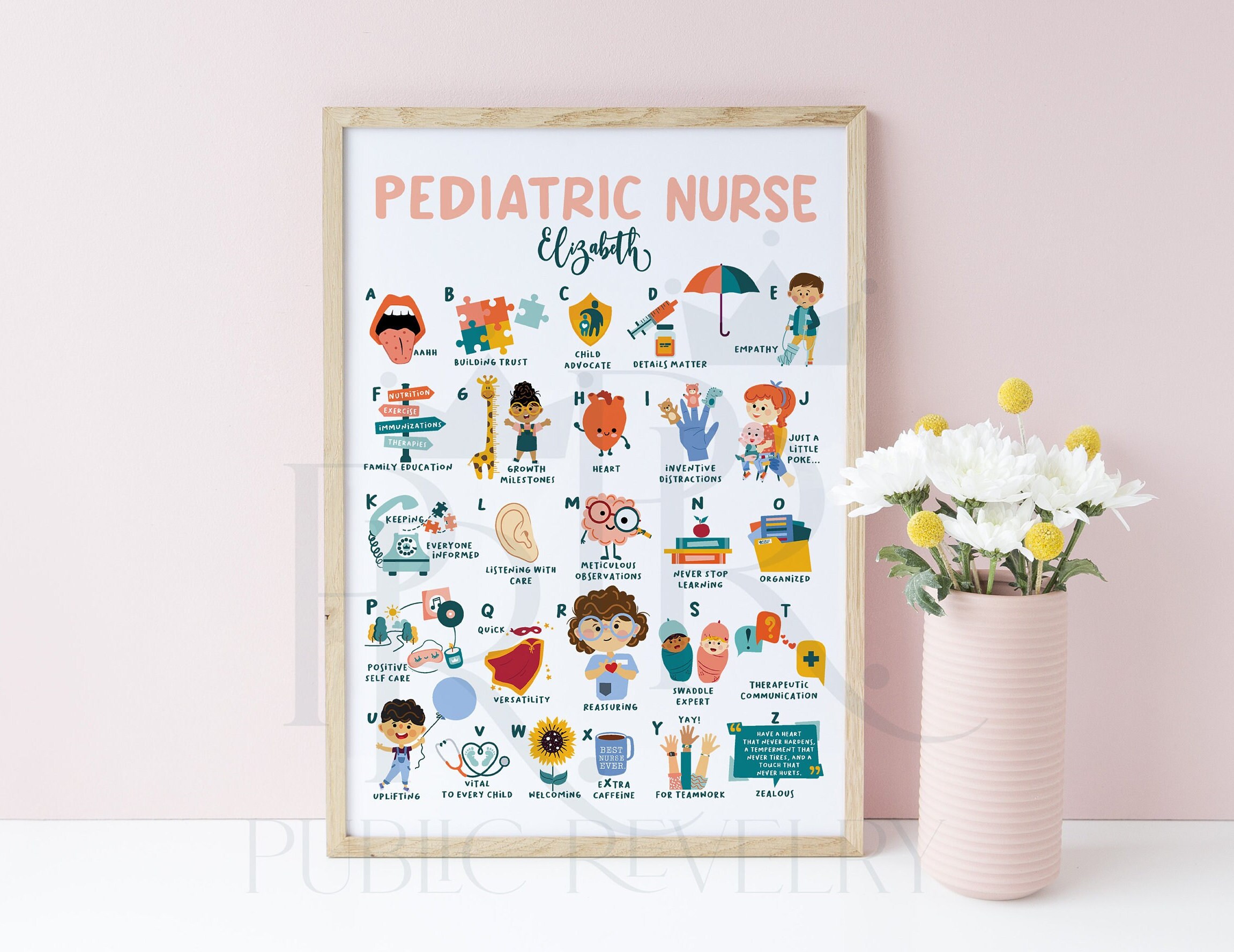 Pediatric Nurse Definition Print Personalized Gift for Her Birthday New ...