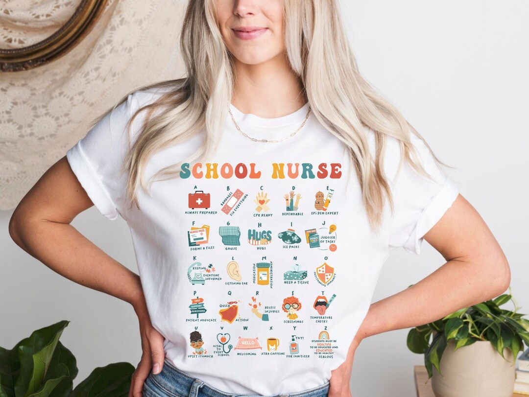 School Nurse Shirt School Nurse Alphabet Nurse T Shirt Nurse Gift End ...