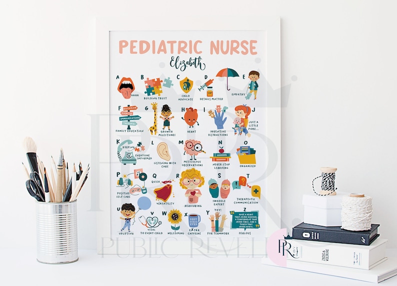 Pediatric Nurse Office Decor PEDS Nurse Gift for PEDS ER Nurse Wall Art ...