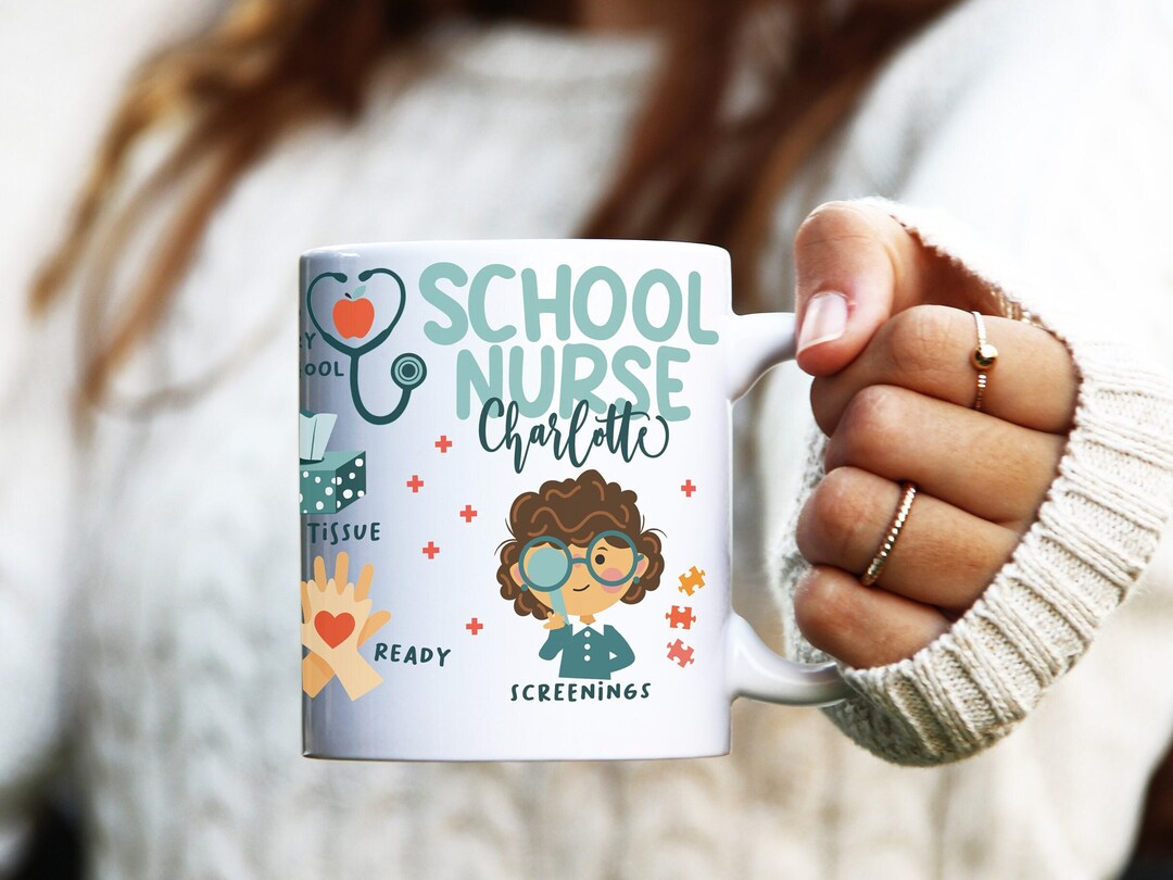 School Nurse Mug Nurse End of Year Gift for School Nurse Office Decor ...