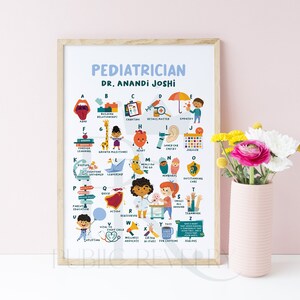 Custom Pediatrician Gift Family Doctor Gift Alphabet Print Pediatric ...