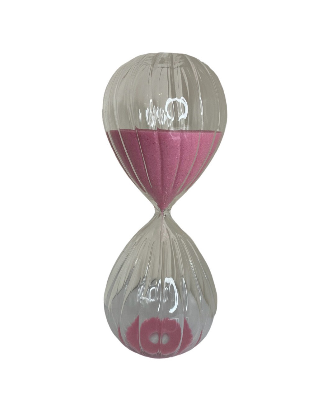 Hourglass Timer Glass Pink Sand Striped Clear Game Clock Decor - Etsy