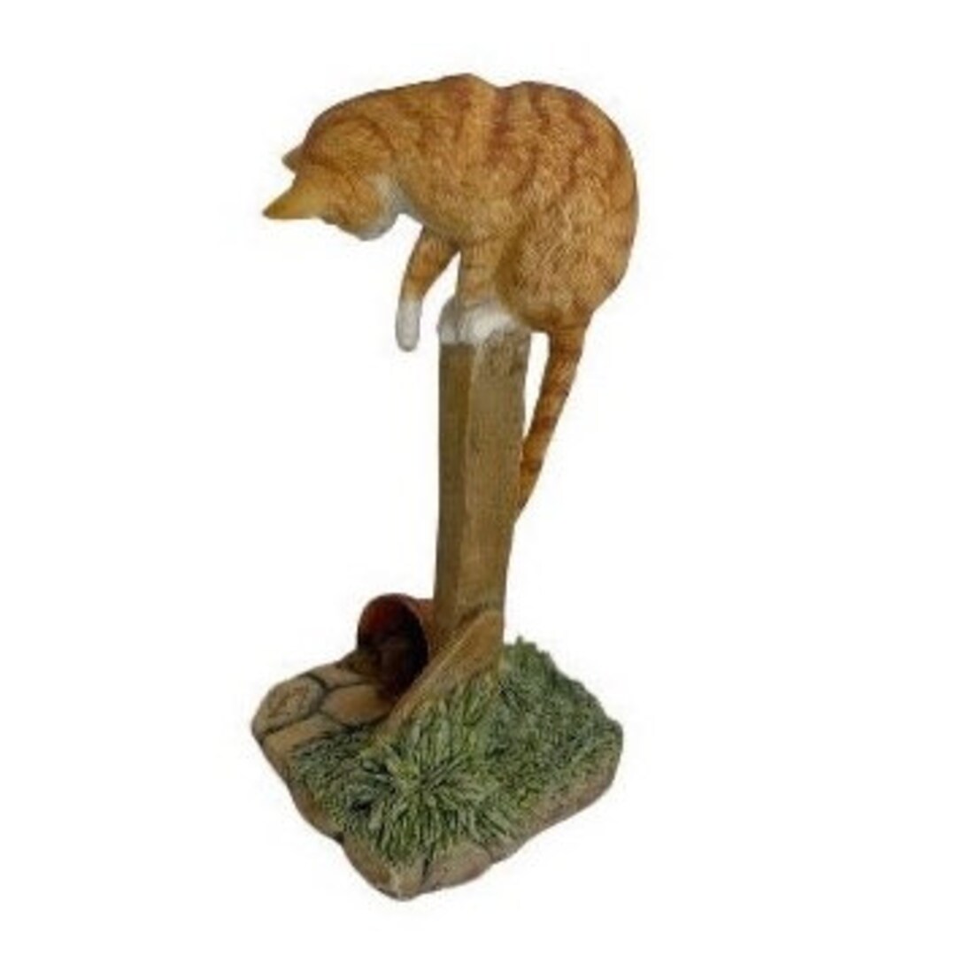 Cat on Post Pole Cat Border Fine Arts - Etsy