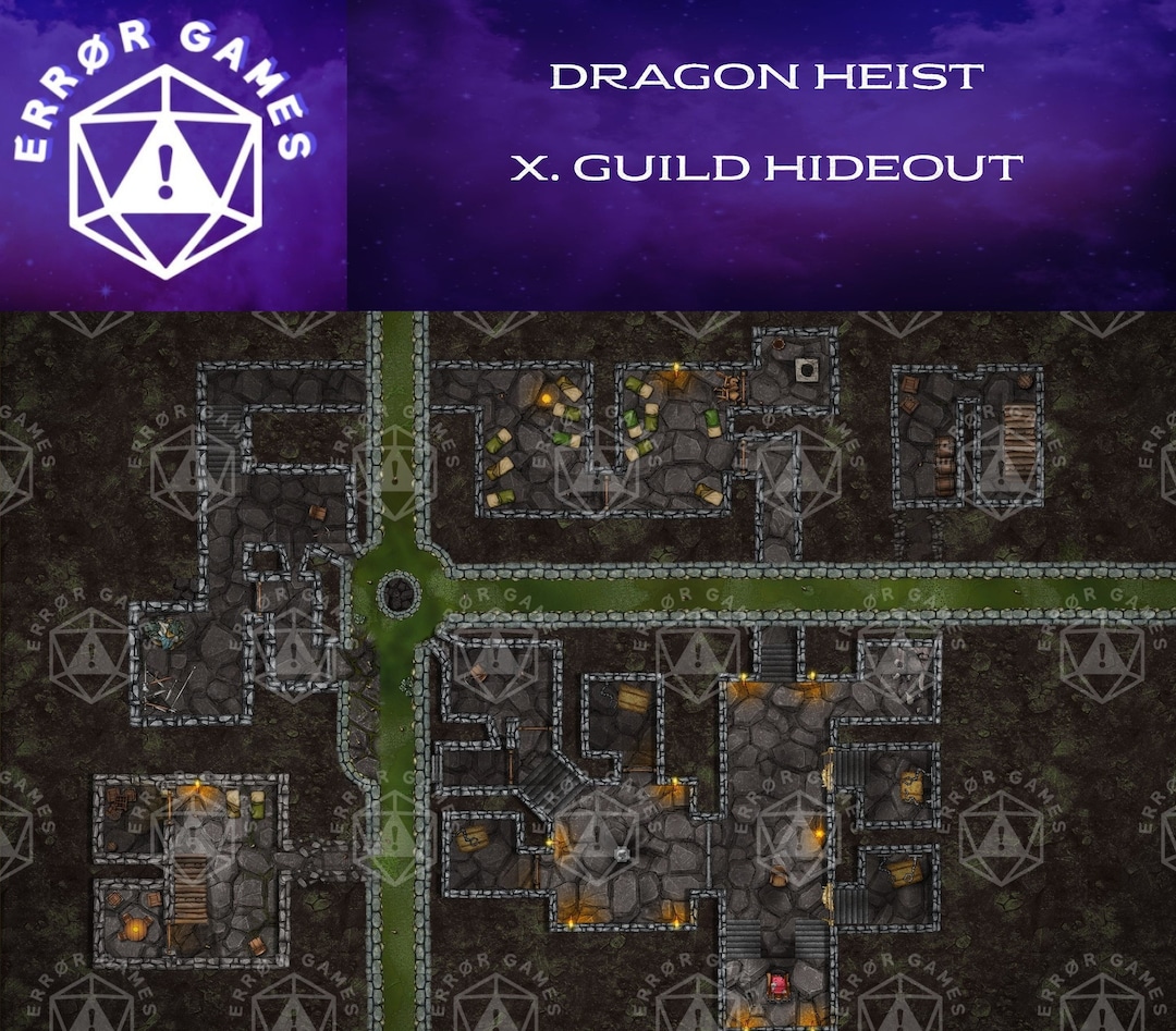 Sewer Hideout [ VTT Battle Map ] - Etsy