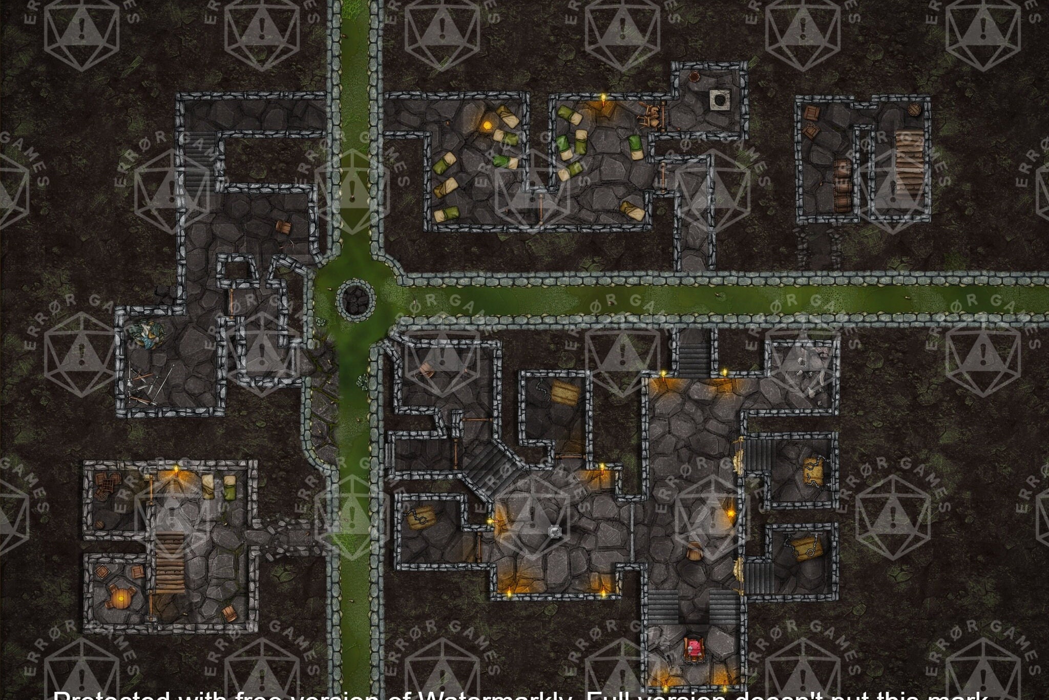 Sewer Hideout Vtt Battle Map Etsy
