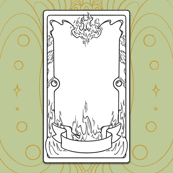 Tarot Card Template Printable - Etsy