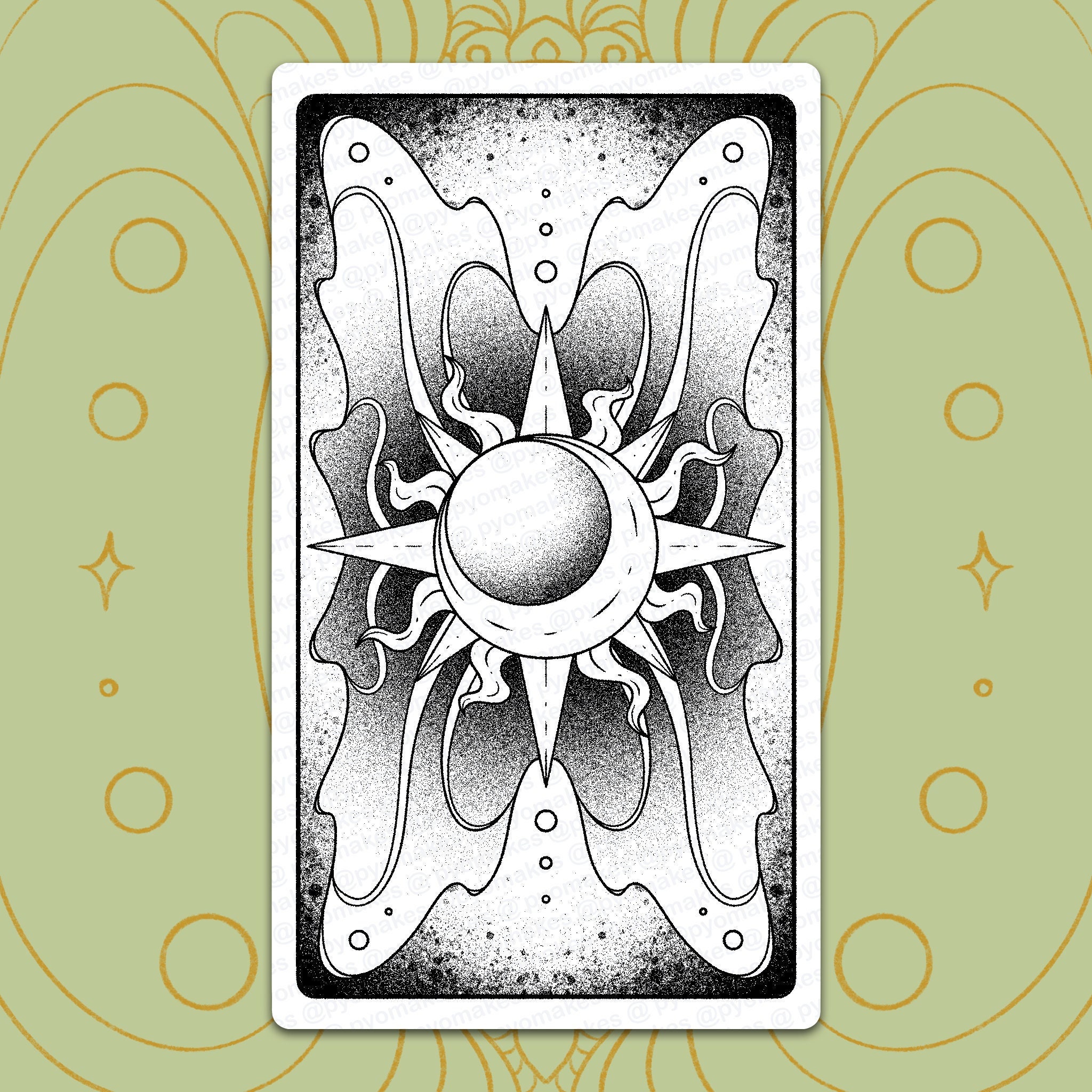 Tarot Card Back Design-celestia Printable Tarot Card Design Tarot Card ...