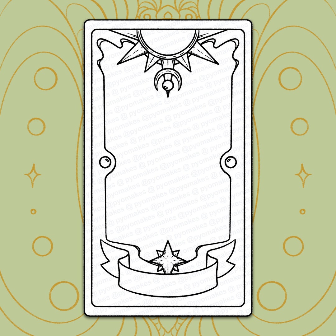 Celestia Design Printable Tarot Card Template Blank Tarot Card Template ...